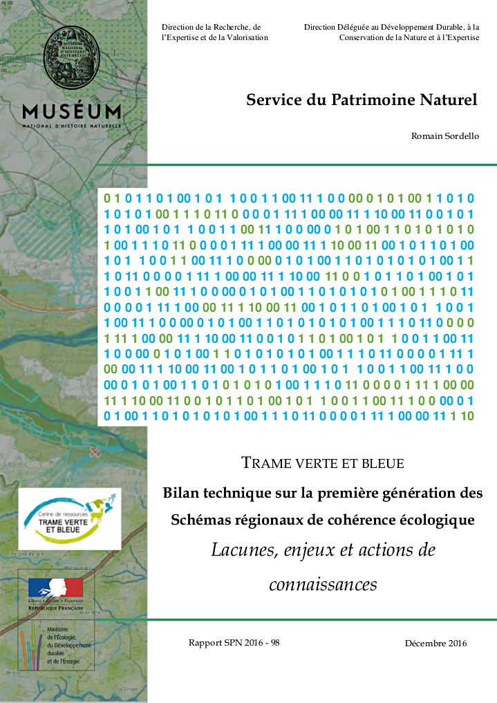 Trame verte et bleue - Bilan technique sur la première génération des ...